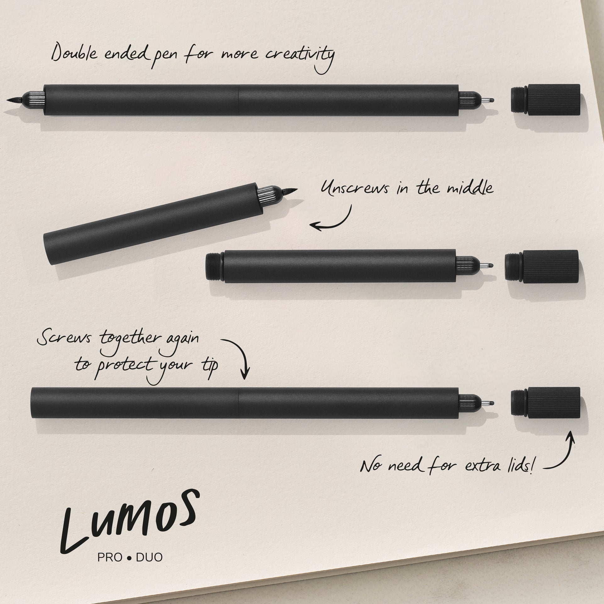 Lumos Pro – The Infinitely Refillable Fineliner, Writing, and Brush Pen ...