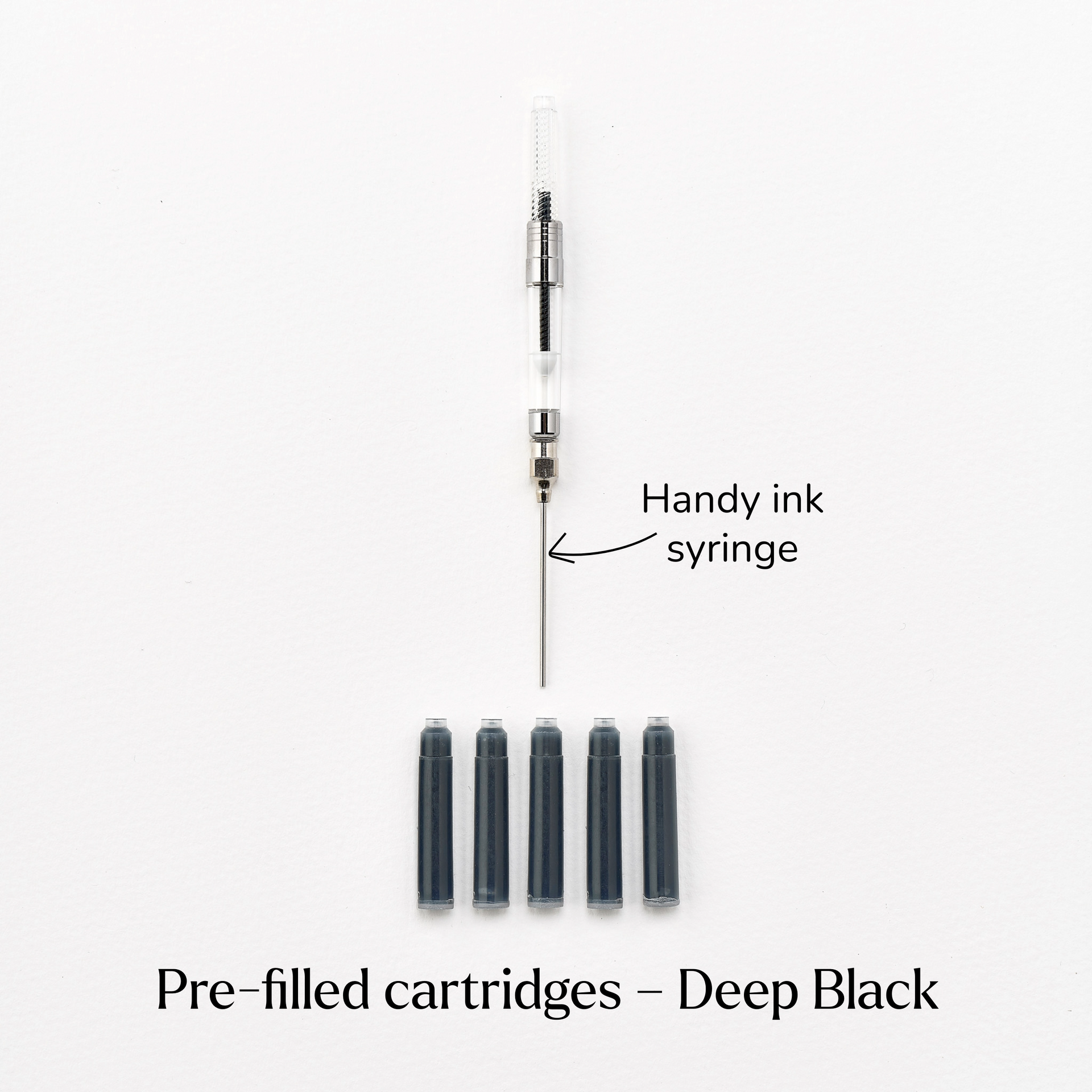 Refillable Fountain Pen Ink Cartridges – Empty or Pre-Filled Black ...