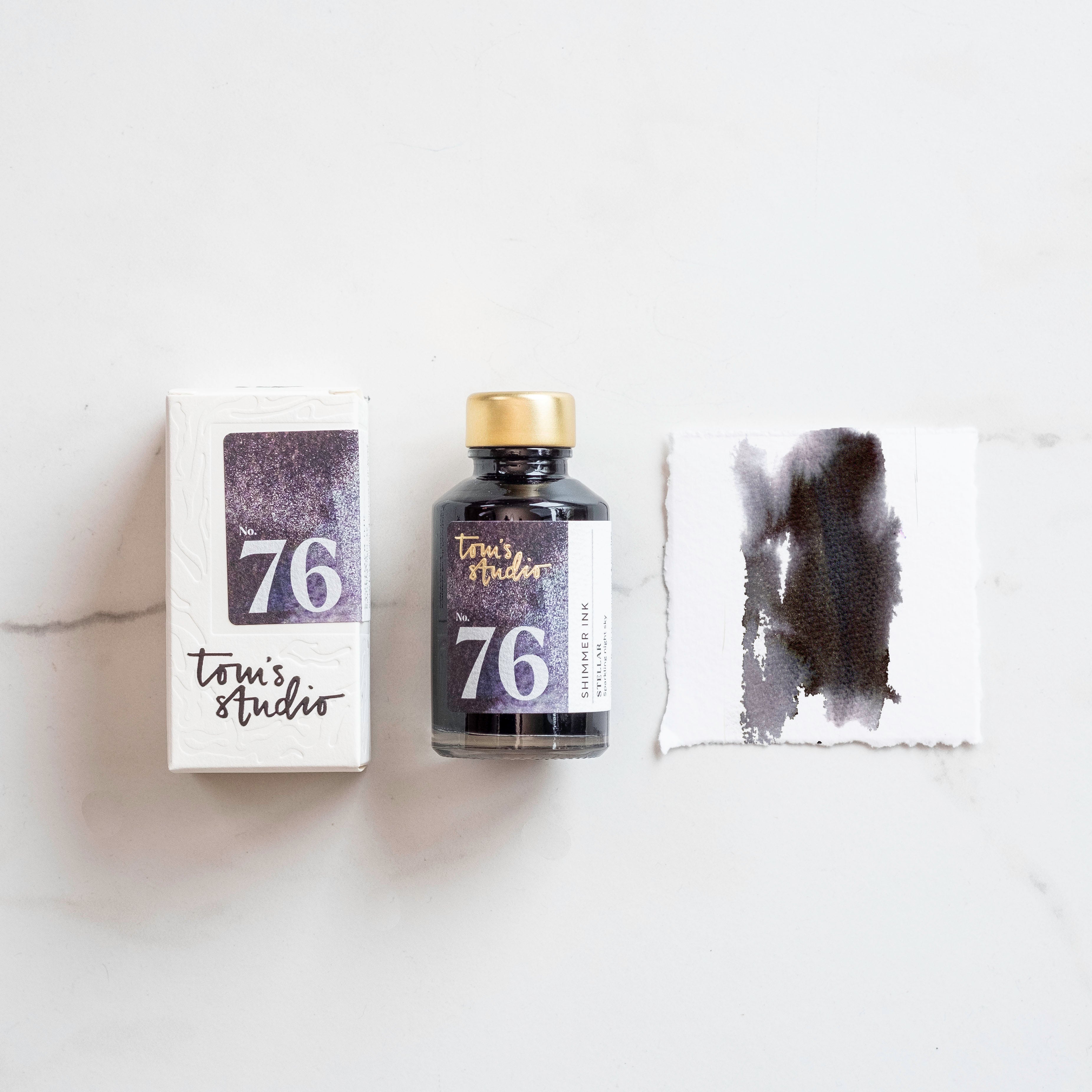 Shimmer Ink – 76 Stellar: Cosmic Black with Silver Starry Sparkle – Tom ...